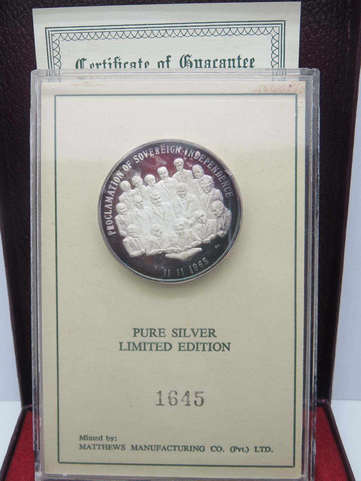 Lot 46: Rhodesia: History Medallion Volume 2 of 1965. – Africa’s ...